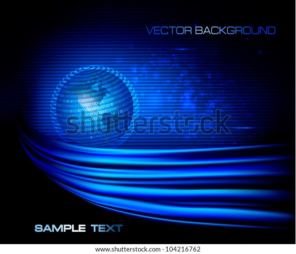 Globe Trapped Sphere Made Binary Code Stock Vector Royalty Free 104216762 Shutterstock