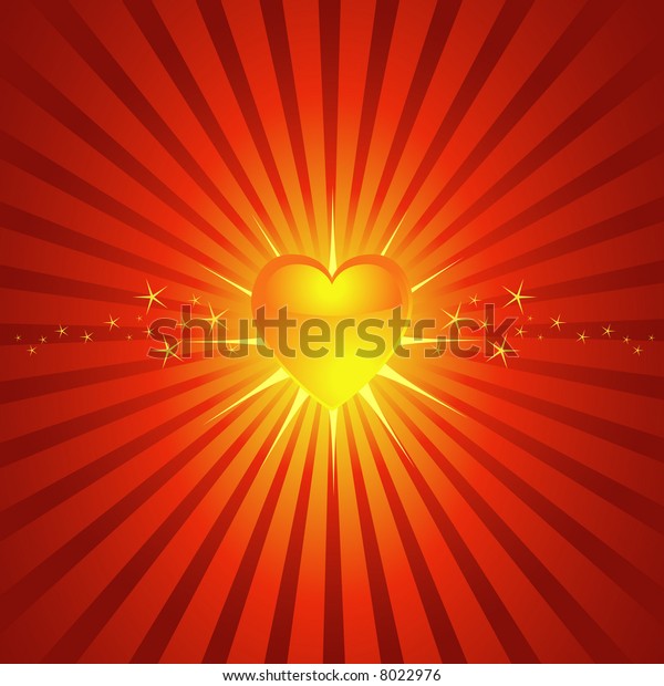 Glowing Heart Vector Stock Vector (Royalty Free) 8022976 | Shutterstock