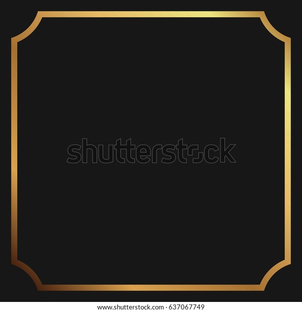 Gold Border Template Stock Vector (Royalty Free) 637067749 | Shutterstock