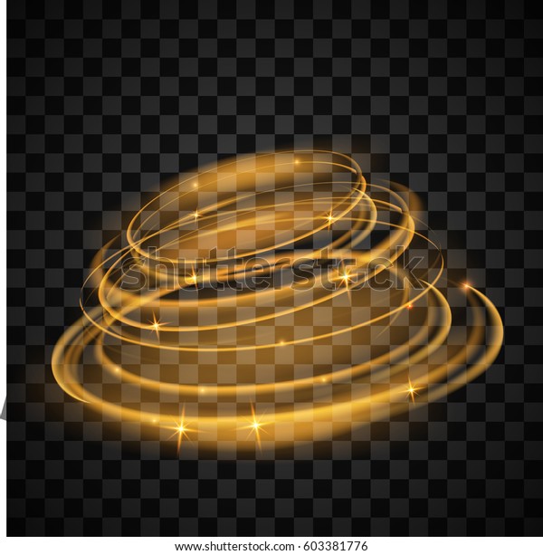 Gold Circle Light Effect Vector Illustration Stock Vector (Royalty Free ...