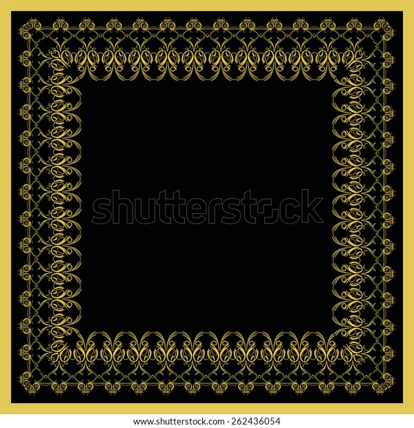 Gold Frame Text Stock Vector (Royalty Free) 262436054 | Shutterstock