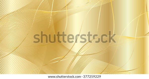 Gold Wave Abstract Background Pattern Wallpaper Stock Vector (Royalty ...