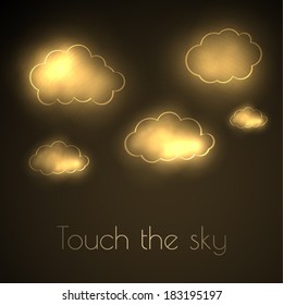 Golden Clouds Background Vector Eps10 Stock Vector (Royalty Free ...