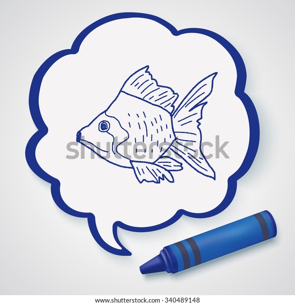 Goldfish Doodle Stock Vector (Royalty Free) 340489148 | Shutterstock