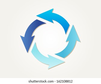 Gradient Circle Arrows Different Colors Different Stock Vector (Royalty ...