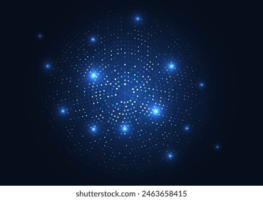 Gradient Dots Light Dark Blue Enhances Stock Vector (Royalty Free ...