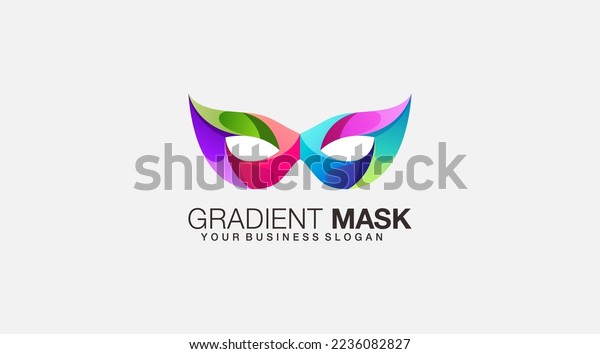 Gradient Mask Logo Vector Design Icon Stock Vector (Royalty Free ...