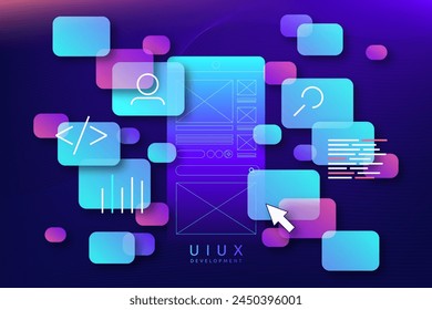 Gradient Ui Ux Background Vector Design Stock Vector (Royalty Free ...