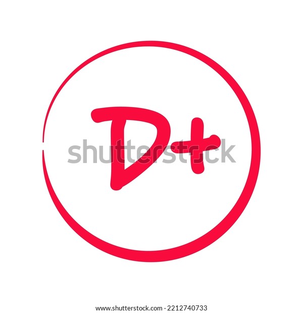 Grading System D Grades School Plus Stock Vector (Royalty Free ...