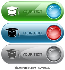 Graduation Cap Vector Internet Buttons Stock Vector (Royalty Free ...
