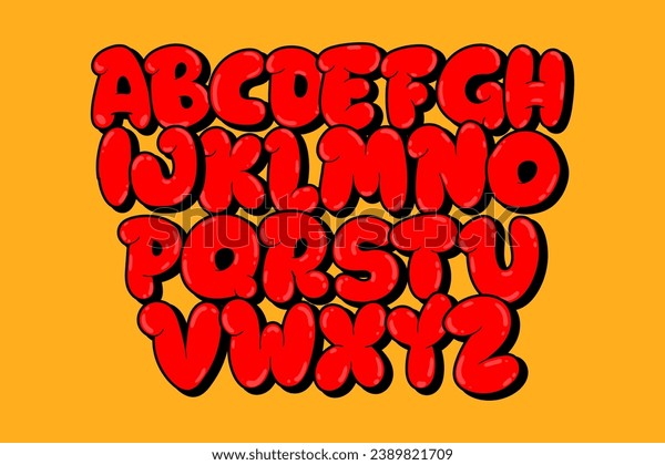 6,610 Bubble Letters Red Font Stock Vectors and Vector Art | Shutterstock