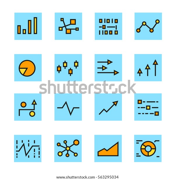 Graph Chart Icons Data Analytics Concept Stock Vector (Royalty Free ...