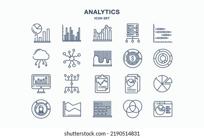 Business Analytics Icons Management Data Analytics Stock Vector ...