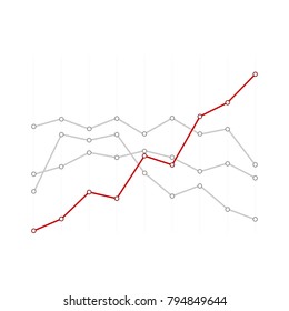 Modern Spline Graph Business Chart Infographic Stock Vector (Royalty ...