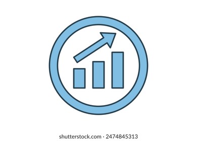 Graph Progress Icon Icon Related Action Stock Vector (Royalty Free ...