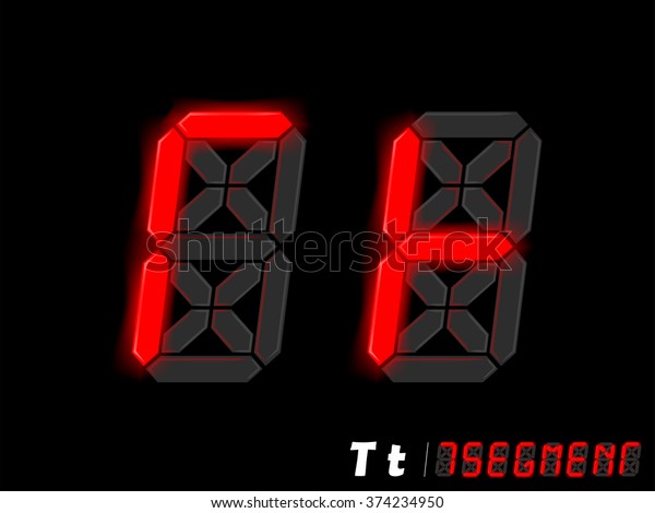 Graphic Design Vector Seven Segment Style Stock Vector (Royalty Free ...