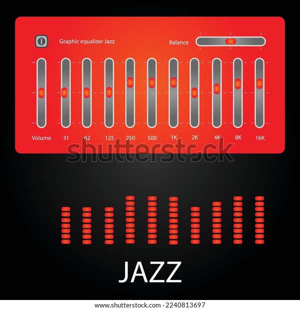 Graphic Equalizer Jazz Template Background Stock Vector (Royalty Free ...