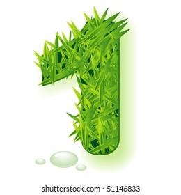 Grass Vector Numbers One Stock Vector (Royalty Free) 51146833 ...