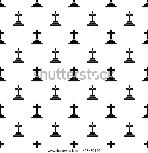 Grave Pattern Seamless Simple Style Vector Stock Vector (Royalty Free ...
