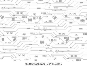 Gray Background Abstract Technological Background Various Stock Vector (Royalty Free) 2444860815 ...
