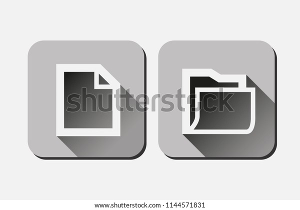 Gray Document Folder Icon Stock Vector (Royalty Free) 1144571831 ...