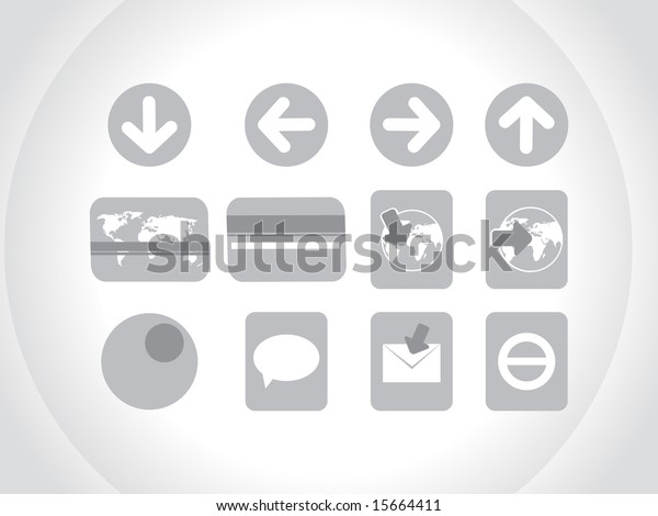 Gray Icons Use Website Stock Vector (Royalty Free) 15664411 | Shutterstock