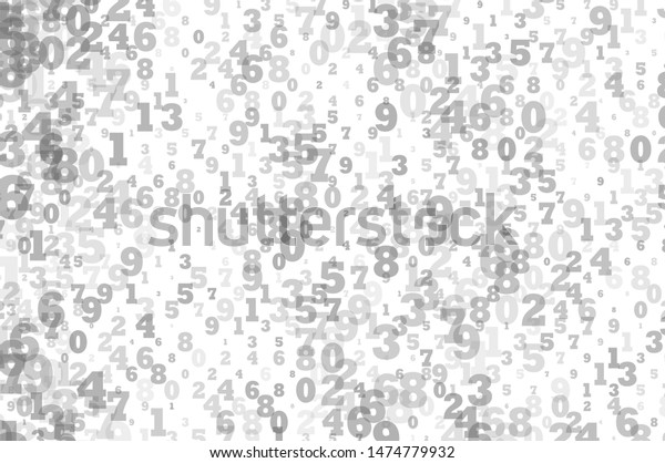 Gray Numbers 0 9 Different Shades Stock Vector (Royalty Free ...