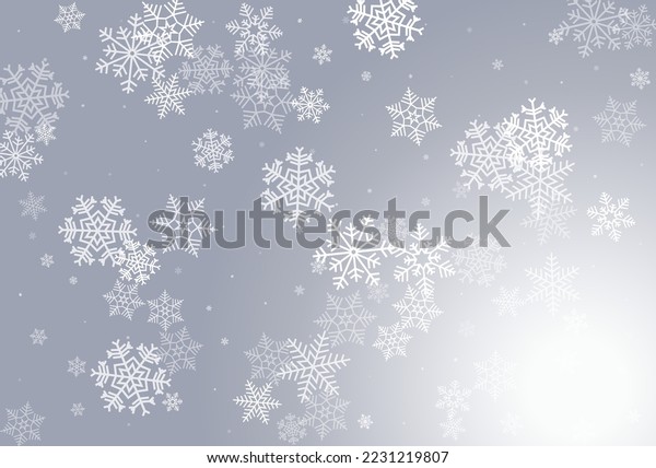 Gray Snowfall Vector Gray Background Winter Stock Vector (Royalty Free ...