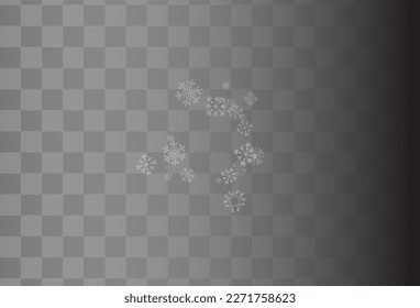 Gray Snowfall Vector Transparent Background New Stock Vector (Royalty ...