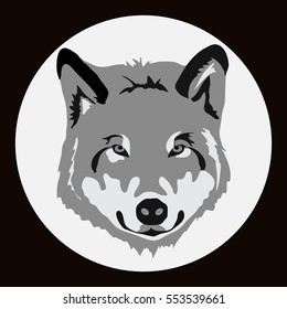 Gray Wolf Logo Stock Vector (Royalty Free) 553539661 | Shutterstock