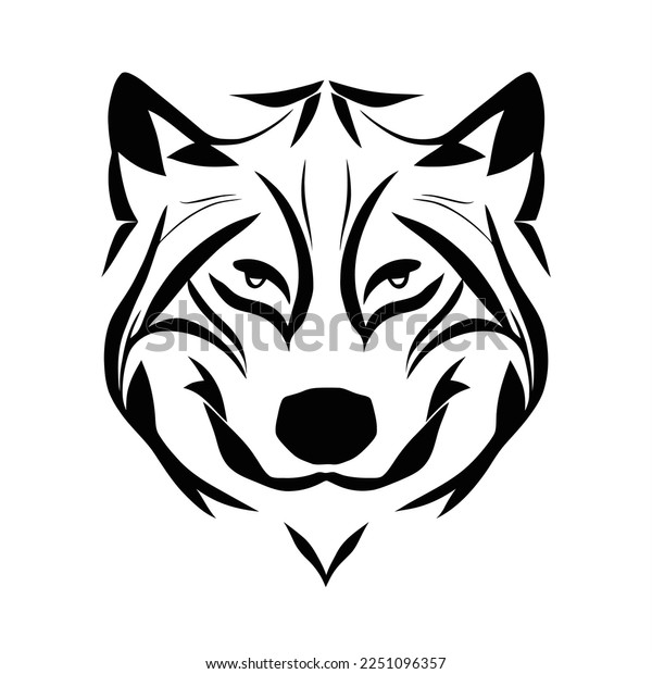Gray Wolf Vector Icon Logo Design Stock Vector (Royalty Free ...