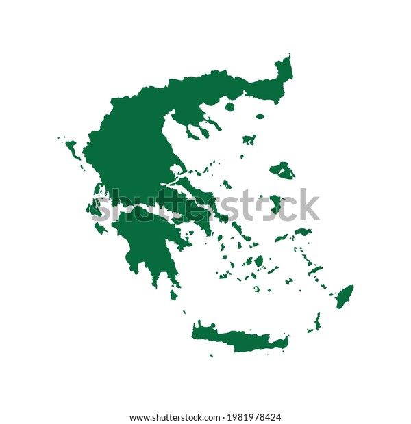 Greece Map Greece Map Flat Chart Stock Vector (Royalty Free) 1981978424 ...