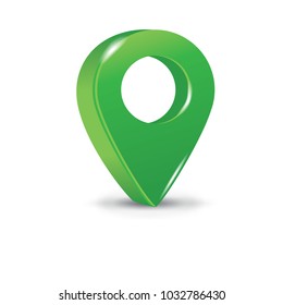 3d Green Location Map Icon Logo Stock Vector (Royalty Free) 2489596049 ...