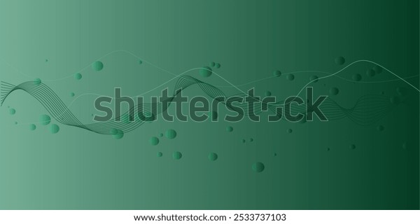 Green Background Wave Pattern Many Small Stock Vector (Royalty Free ...