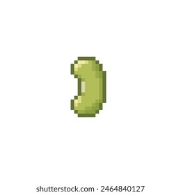 Green Bean Pixel Art Seed Stock Vector (Royalty Free) 2464840127 ...