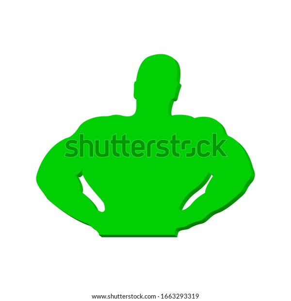 Green Bodybuilder On White Background 3d Stock Vector (Royalty Free ...