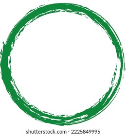 Green Circle Brush Stroke Vector Isolated Stock Vector (Royalty Free ...