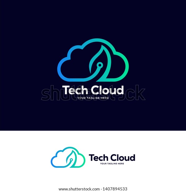 Green Cloud Logo Design Template Smart Stock Vector (Royalty Free ...