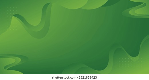 Green Gradient Background Wavy Flow Shadow Stock Vector (Royalty Free ...