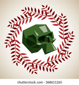 Green Skull Stock Vector (Royalty Free) 403317553 | Shutterstock