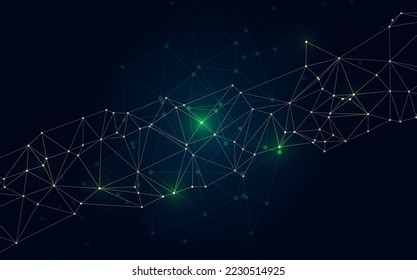 Green Technology Background Creative Lighting Template Stock Vector ...
