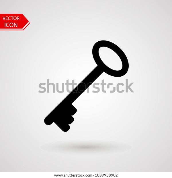 Grey Key Logo Shadow Key Vector Stock Vector (Royalty Free) 1039958902 ...