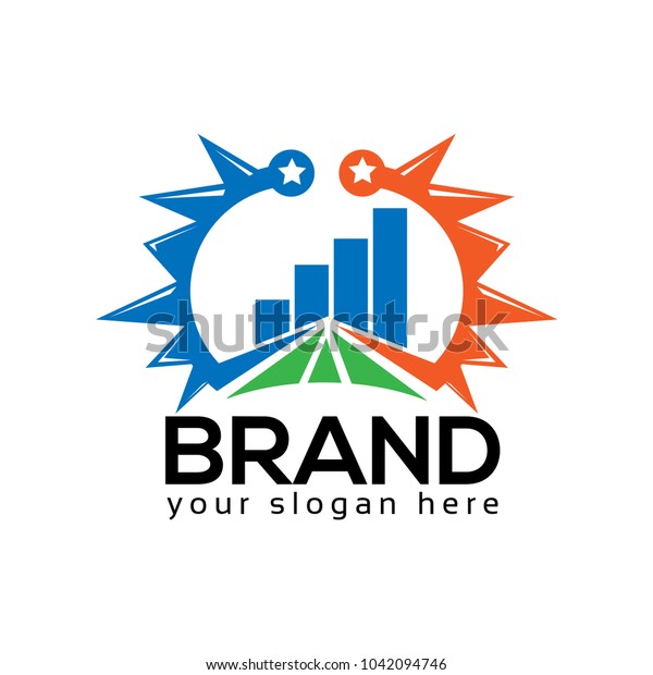 Growth Chart Logo Vector Flat Logo Stock Vector (Royalty Free ...