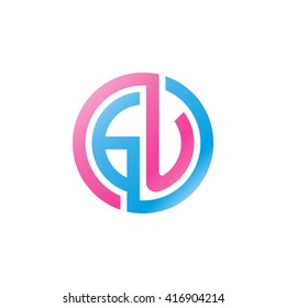 Gu Initial Letters Loop Linked Circle Stock Vector (Royalty Free ...