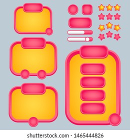 Game Ui Set Complete Menu Graphical Stock Vector (Royalty Free ...