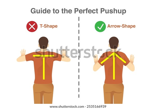 Guide Perfect Pushup Exercise Wrong Way Stock Vector (Royalty Free ...