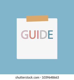Guide Written Notebook Paper Vector Illustration Stock Vector (Royalty ...