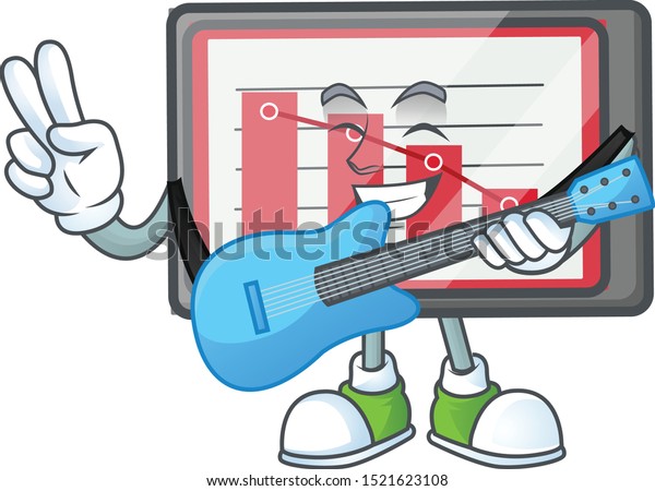 Guitar Down Chart Horizontal Table Report Stock Vector (Royalty Free ...