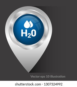 H2o Icon Map Pin Logo Concept Stock Vector (Royalty Free) 1307324992 ...