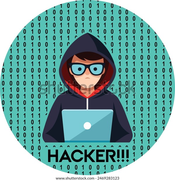 Hacker Boy Hacking Logo Stock Vector (Royalty Free) 2469283123 ...